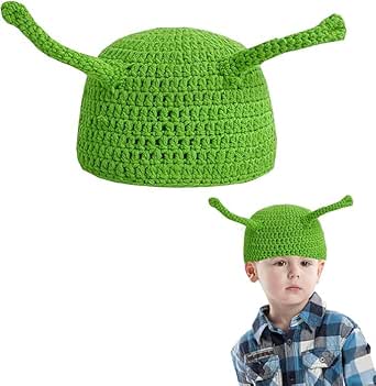 Amazon.com: SHDIEHJFMLDH Knitted hat, Cute Monster Hat with Ears, Green ...