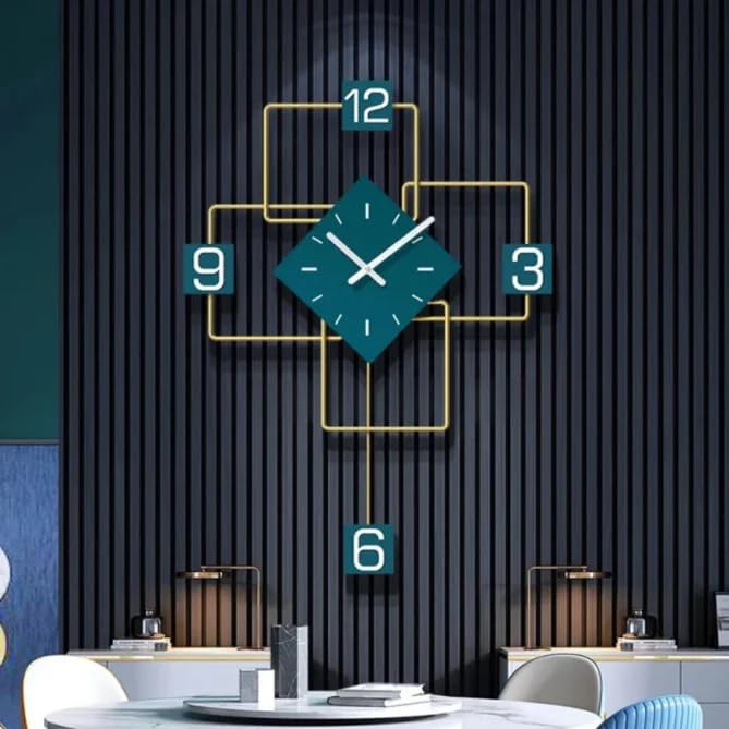 Buy Elegant Modern Wall Clock for Living Room - Large Decorative Silent ...