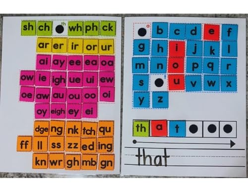 Amazon.com: Letter Tile Board Literacy Word Work Mat Letter Blending ...