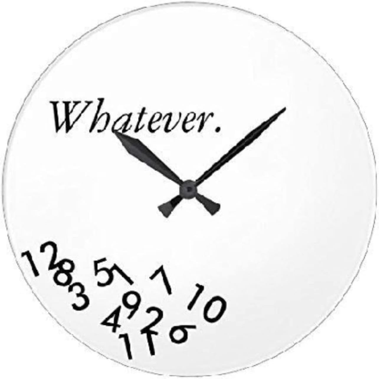 Amazon.com: Funny Whatever Wall Clock - Black Room Decor Gift : Home ...