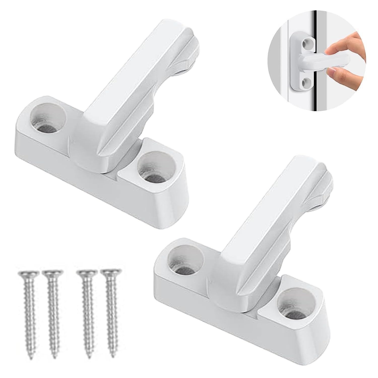 Sash Jammers Window Locks, 2 PCS UPVC PVC Doors Windows Home Security ...