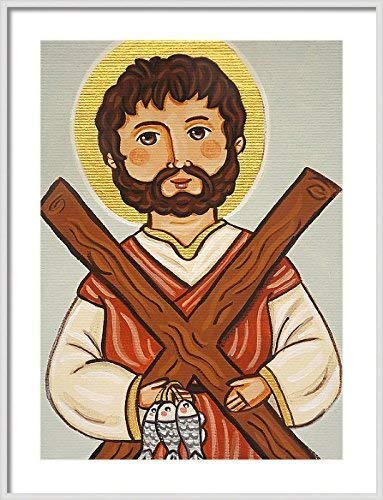 Amazon.com: Saint Andrew print St Andrew print St Andrew painting Saint ...