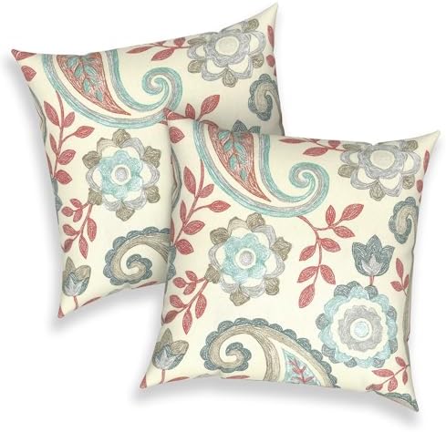 Amazon.com : Melody Elephant Outdoor 16x16 Inch Throw Pillow Covers Set ...