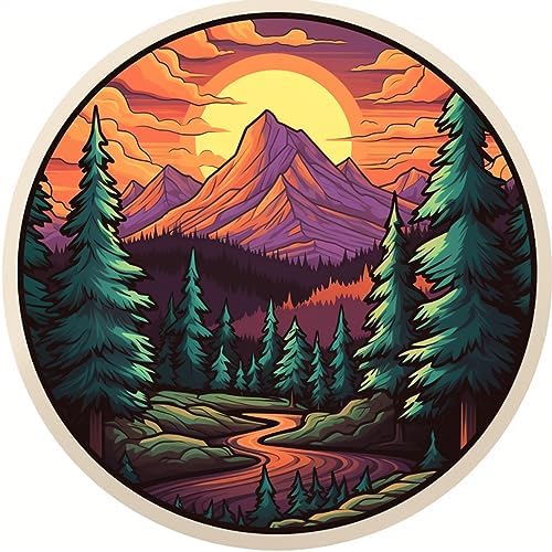 Amazon.com: Forest Mountains Beautiful Aesthetic Decal Sticker for ...