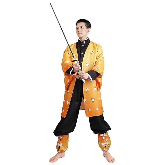 Buy CoolChange Kimetsu no Yaiba cosplay costume of Zenitsu Agatsuma ...