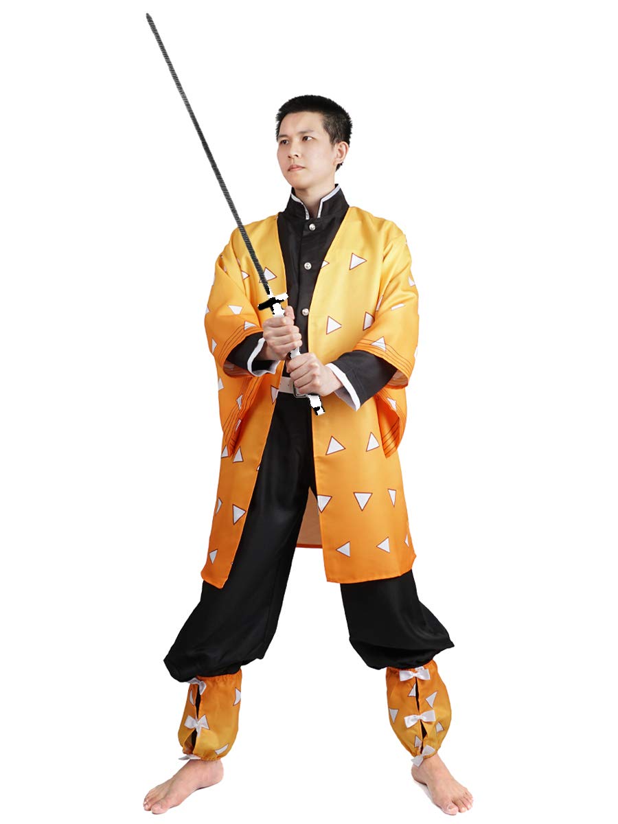 Buy CoolChange Kimetsu no Yaiba cosplay costume of Zenitsu Agatsuma ...