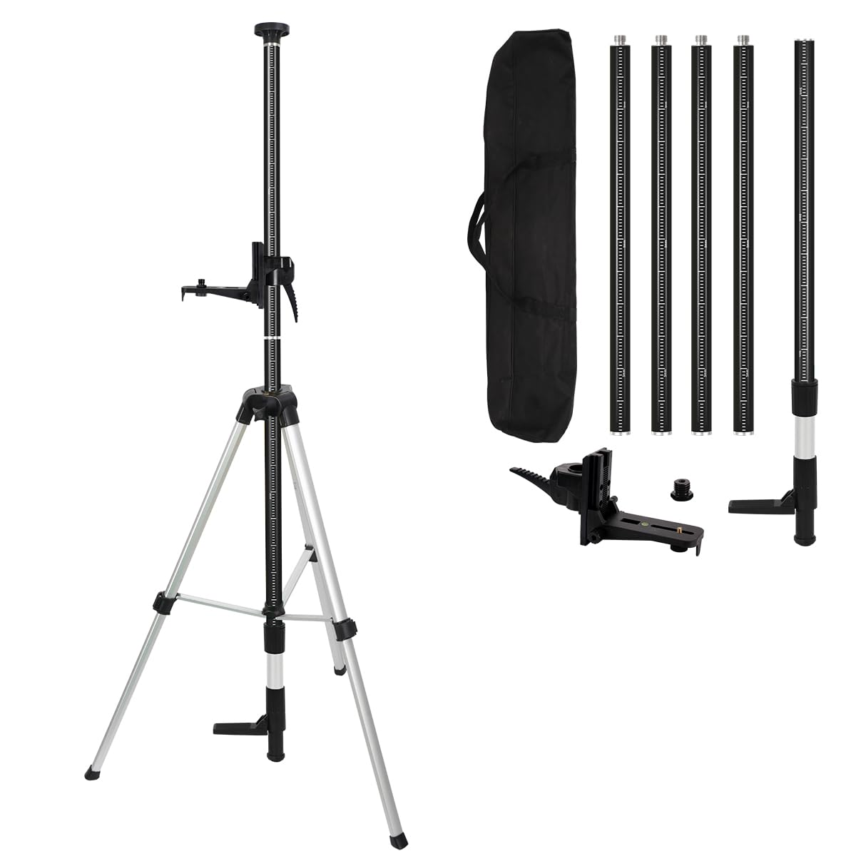 Snapklik.com : SMTOER 12Ft/3.7M Professional Telescoping Laser Level Pole