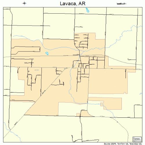Large Street & Road Map of Lavaca, Arkansas AR - Printed poster size ...