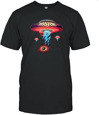 Boston Rock Band Tshirt for Men Women T-Shirt (Black;XL) | Amazon.com