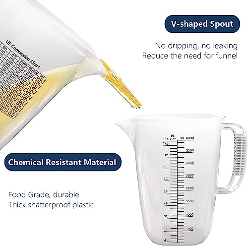 Snapklik.com : 1 Gallon 134oz Measure Pitcher,US Conversion Chart ...