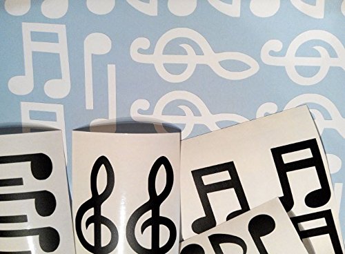 Amazon.com: 37 music note stickers/set of notes/music theme decoration ...
