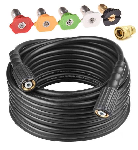 Digital Craft Pressure Washer Hose Pipe 170Bar 2465PSI, M22*1.5 * 14mm ...