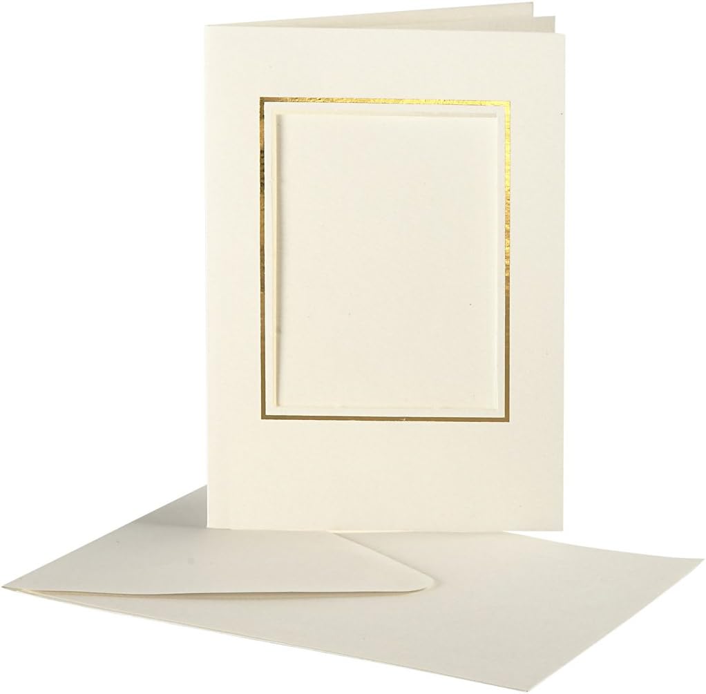 White Square Cards and Envelopes with Round Apertures for Cross Stitch ...