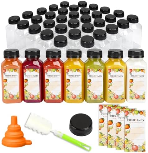Amazon.com: 8 oz Juice Bottles with Caps for Juicing (12 pack ...