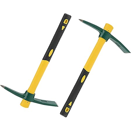 KEILEOHO 2PCS 15 Inch Pick Mattock, 1.5 Lb Pick Mattock Hoe with Handle ...