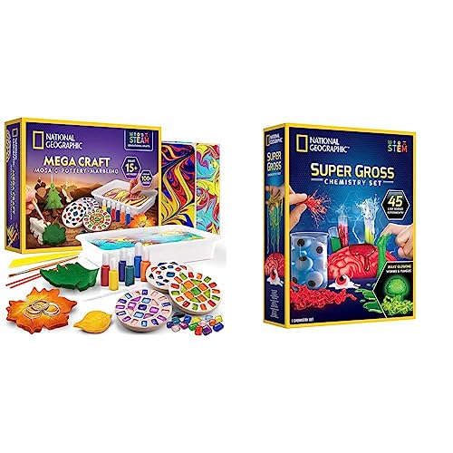 National Geographic Arts, Crafts & Gross Science Kit Bundle for Kids ...