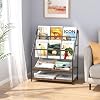 Amazon.com: VECELO Magazine Holder Floor,2-Tier Metal Magazine Racks ...
