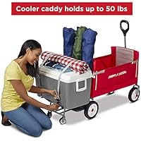 Radio Flyer 3-in-1 Folding Wagon with Cooler Caddy for Kids, Garden ...