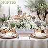 Amazon.com: NUPTIO Flower Box Rectangle Centerpieces: 2 Pcs 11.8" Long ...