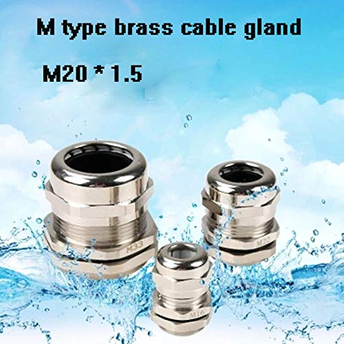 Wire & Cable Connectors 10pcs M20 M22 M24 M25 Nickel Brass Metal IP68 ...