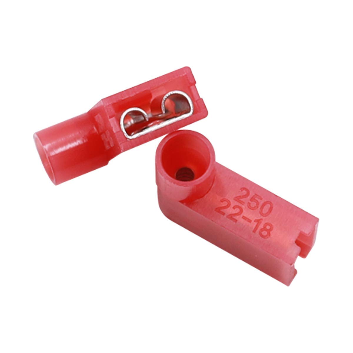 Snapklik.com : 100PCS Red Nylon Insulated Flag Spade Quick Disconnects ...