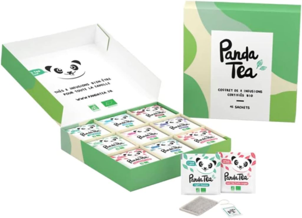 Panda Tea | Coffret Cadeau Sélection Infusions | Assortiment de 8 ...