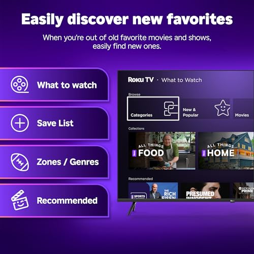 Roku Smart TV 2025 – 65-Inch Select Series, 4K HDR TV – RokuTV with ...