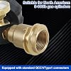 2 Way Propane Splitter with Shut Off Valve and Gauge Brass Propane Tank ...
