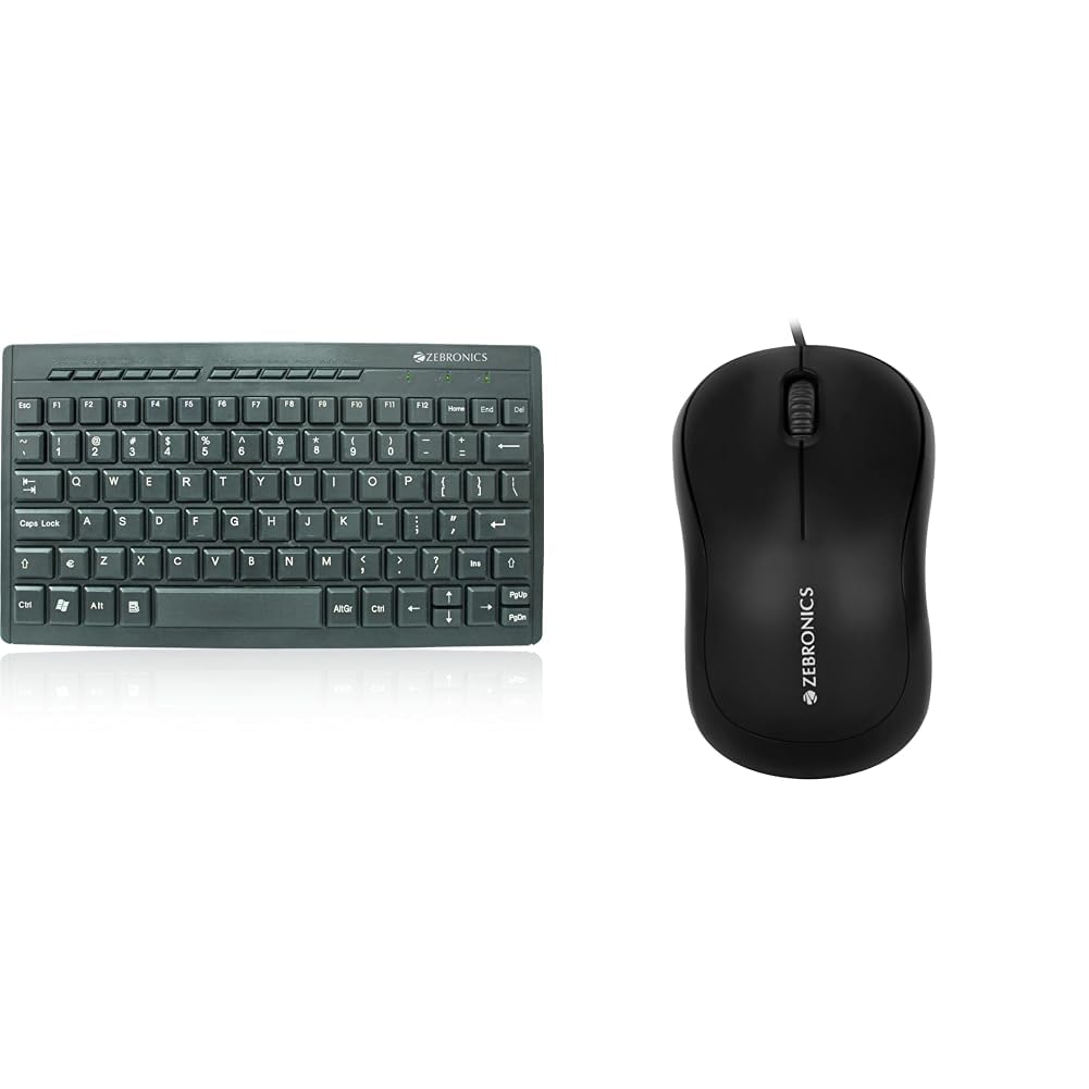 Amazon.in: Buy ZEBRONICS ZEB-K04 Mini Multimedia USB Wired Keyboard ...