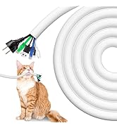 Amazon.com: AGPTEK White Cable Sleeve Cover, 2 Pack 5ft - 1.2 inch Cord ...