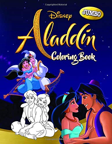 Buy Aladdin Coloring Book: Aladdin Jumbo Coloring Book With Super Cute ...