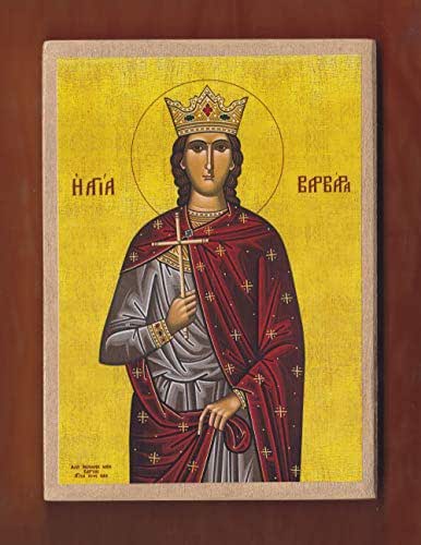 Amazon.com: Saint Barbara, Greek Orthodox Icon. : Handmade Products