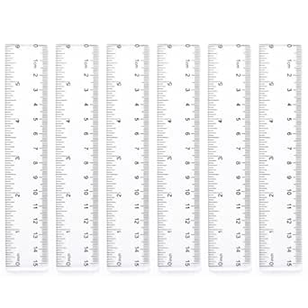 Pack of 6 15 cm Plastic Ruler, Transparent Ruler with Metric & Inch ...