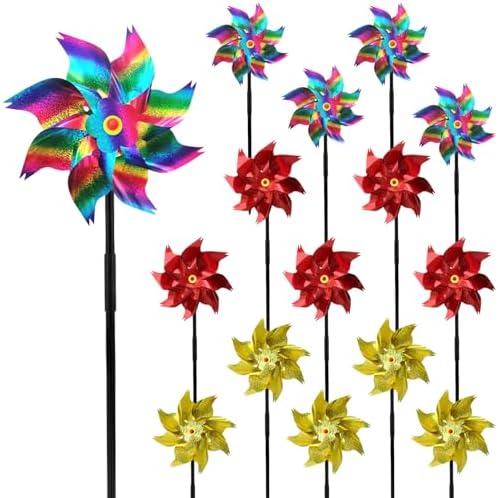 Amazon.com: Pinwheels Reflective Sparkly Pin Wheels for Garden Patio ...