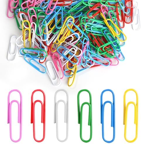 Amazon.com : Motroce 200PCS Colored Paper Clips, 1.1 inch Medium ...
