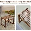 Amazon.com: HYNAWIN Small Short Stool, Handcrafted Bamboo Slatted Stool ...