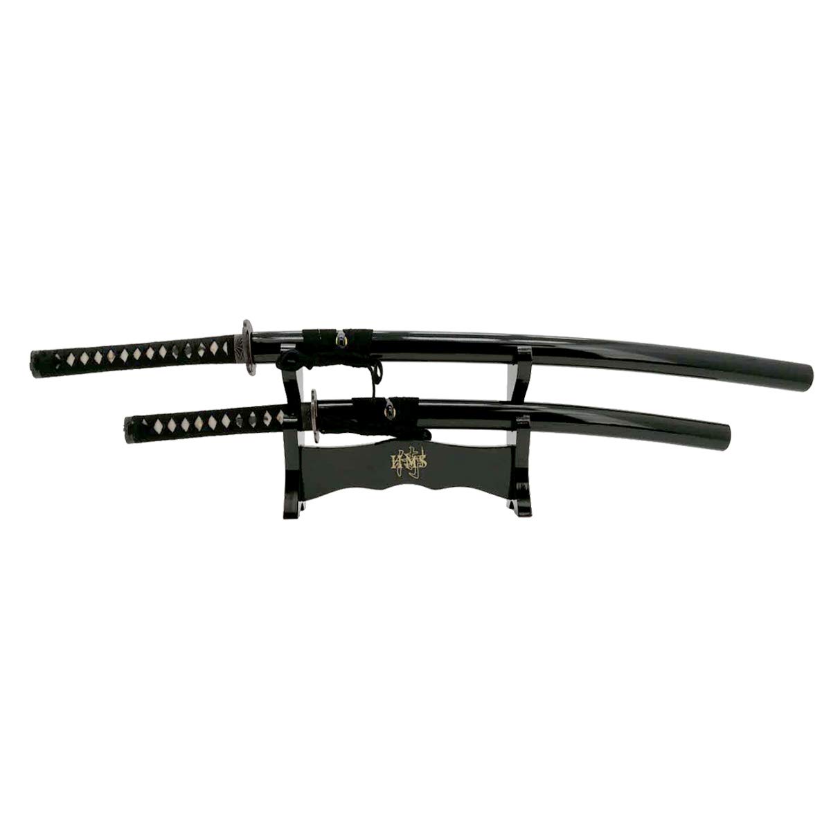 Handmade Sword - Black Lacquered Wood, Deluxe Table Stand for Katana or ...