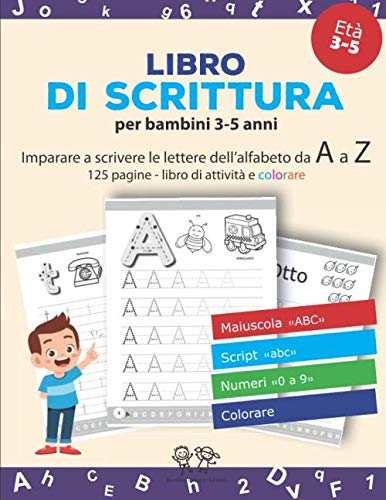 Amazon.com: Libro di scrittura: v1-2 Imparare a scrivere le lettere ...