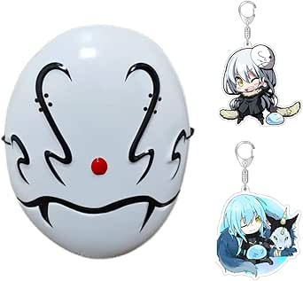 Amazon.com: P1PSZ Tempest Rimuru Mask with 2PC Slime Rimuru Keychain ...
