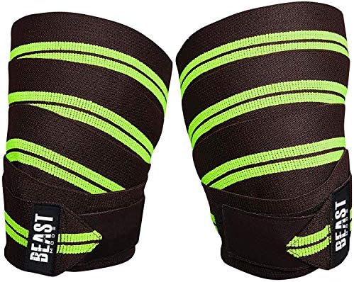 STEIGEN FITNESS Sports Knee Wraps for Squats, Knee Support for Gym ...