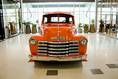Classic Orange Chevrolet Car Poster Print Size 12X18 Inches : Amazon.in ...