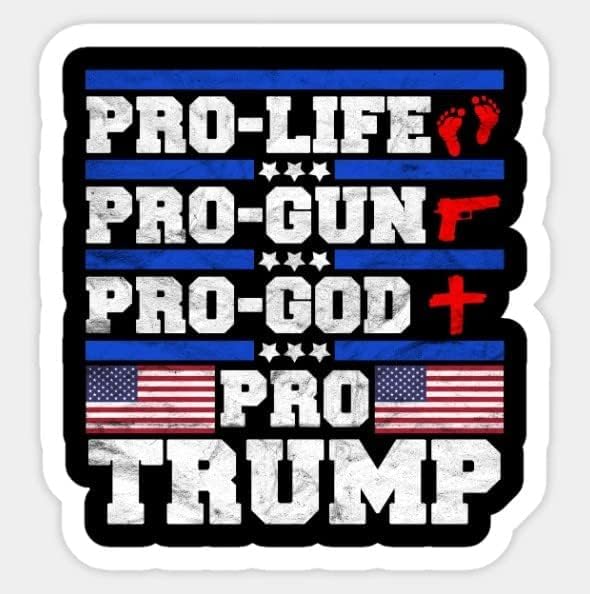 Amazon.com: 5" Pro-Life Pro-Gun Pro-God Pro-Trump Stickers Vinyl Decal ...