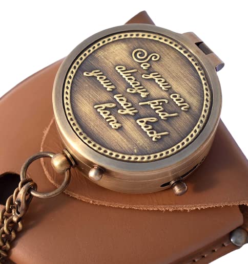 Vintage Compass with Leather Case/Brass Compass/Perfect & Unique Gift ...