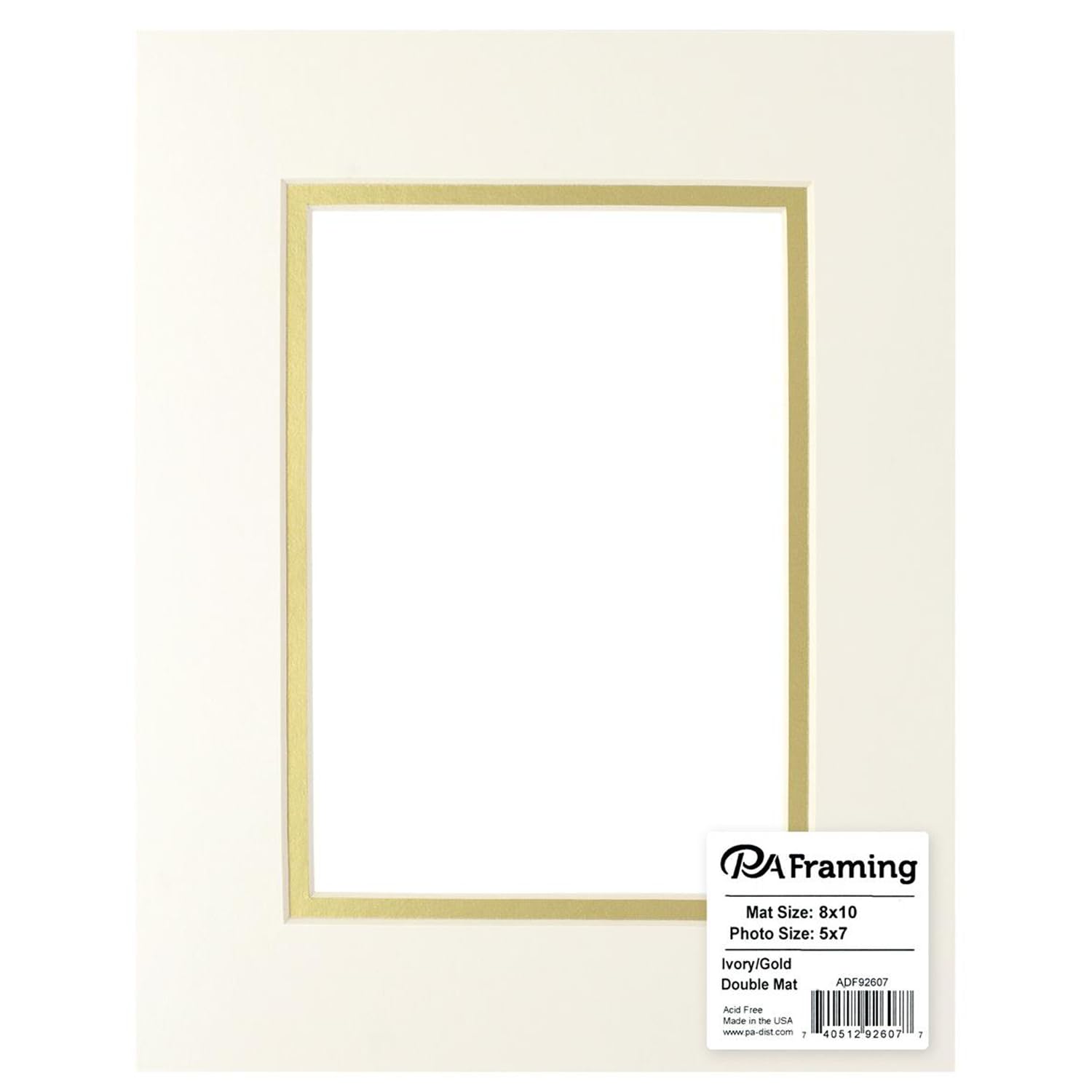 Amazon.com - PA Framing Double Photo Mat Board, Pre-Cut Framing Mat ...