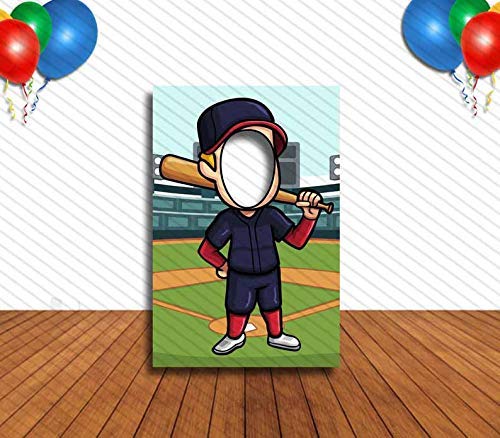 Amazon.com: Baseball Player Hole in Face Banner, Face Cutout, 24 x 36 ...