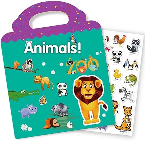 Amazon.com: Reusable Sticker Book for Kids, Animal Stickers Educational ...