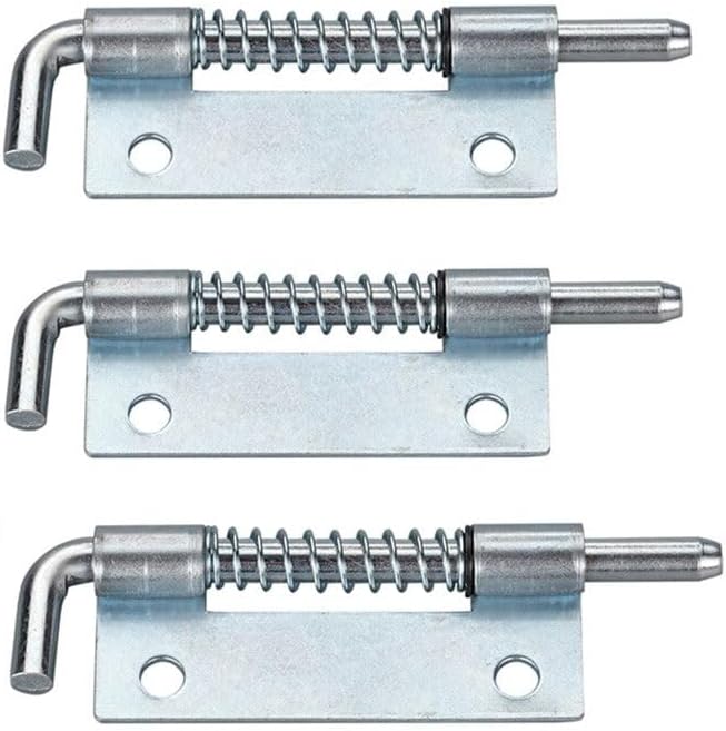 4Pcs Locked Spring Loaded Metal Barrel Bolt Latch Silver Tone 9cm ...