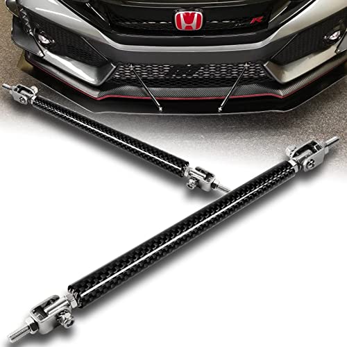 Front Splitter Universal Adjtable Splitter Rods Black Silver 8-10.6 ...