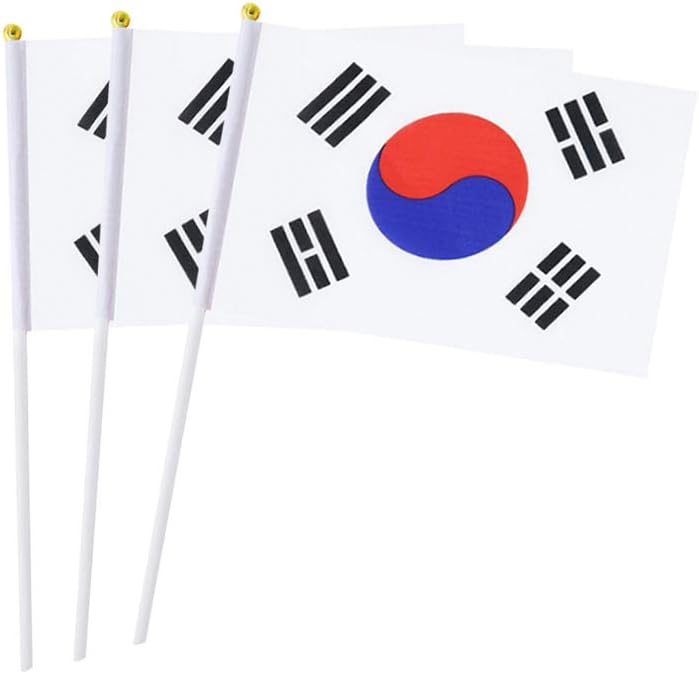 Amazon.com : 25 Pack Hand Held Small Mini Flag Korea Flag Korean Flag ...