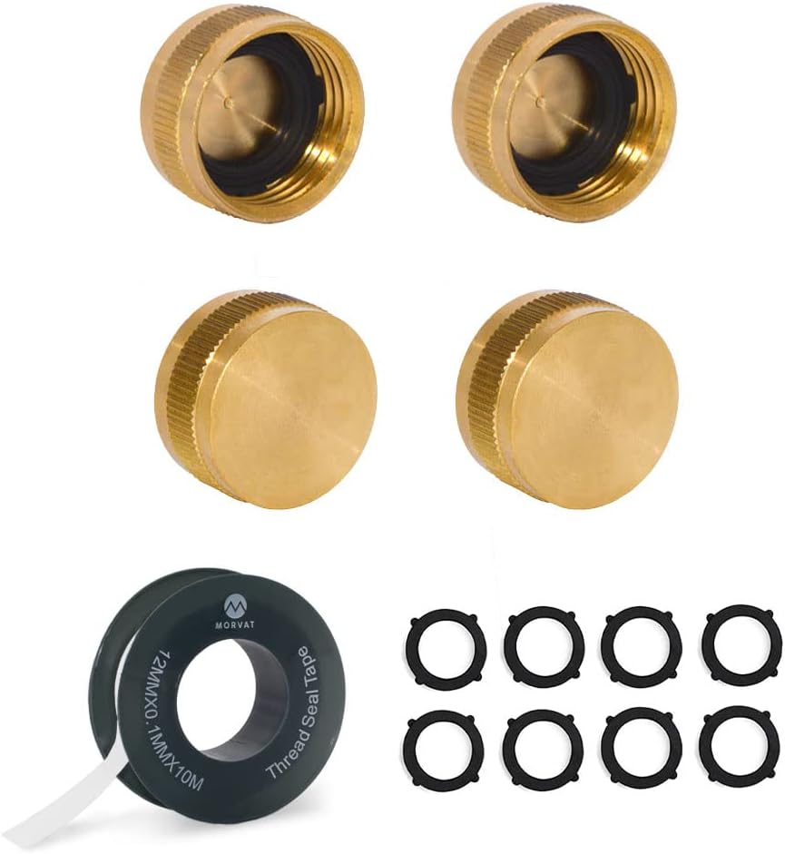 Amazon.com : Morvat Garden Hose Cap, Female Garden Hose Plug, Brass ...
